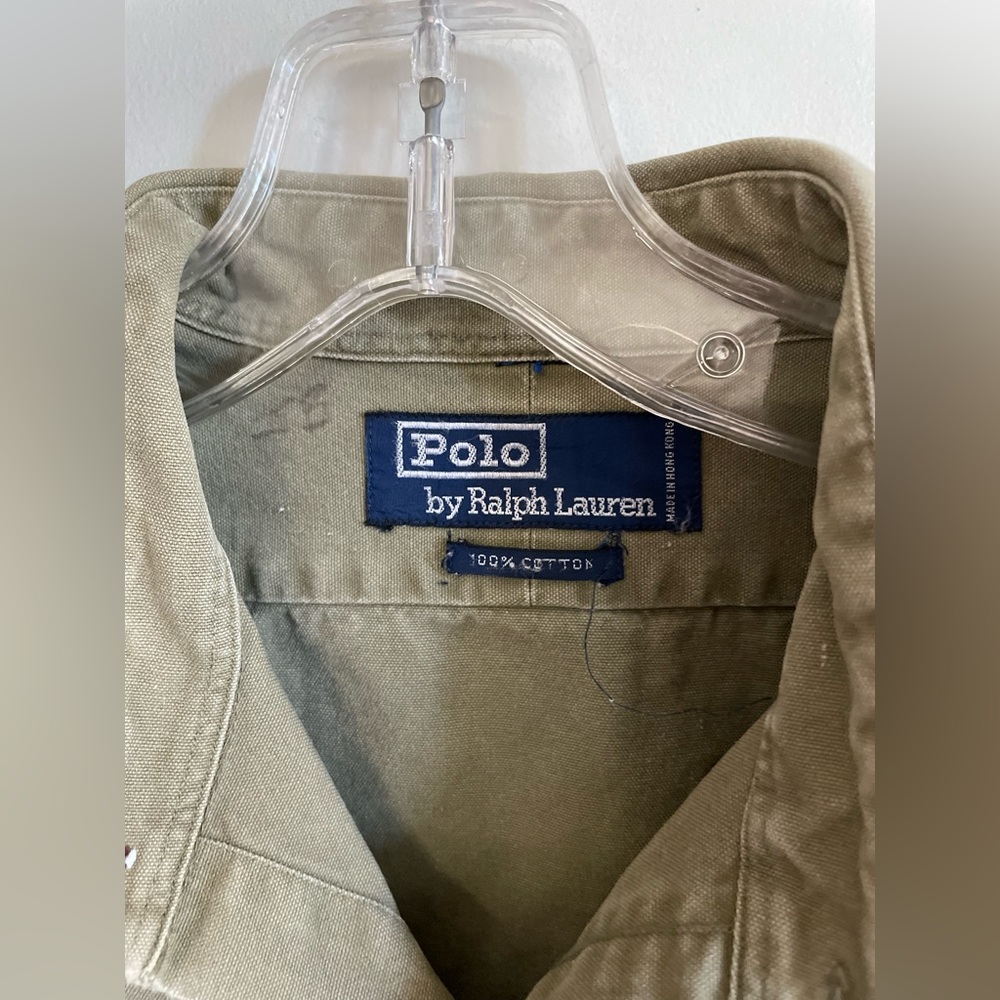 Polo Ralph Lauren Vintage Safari Shirt - Large 100% C… - Gem